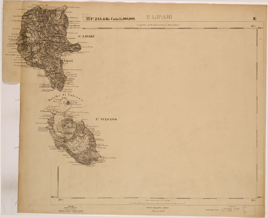 (N:27703) I. LIPARI - FOGLIO 244 II. (SE001511) Carte e stampe antiche ...
