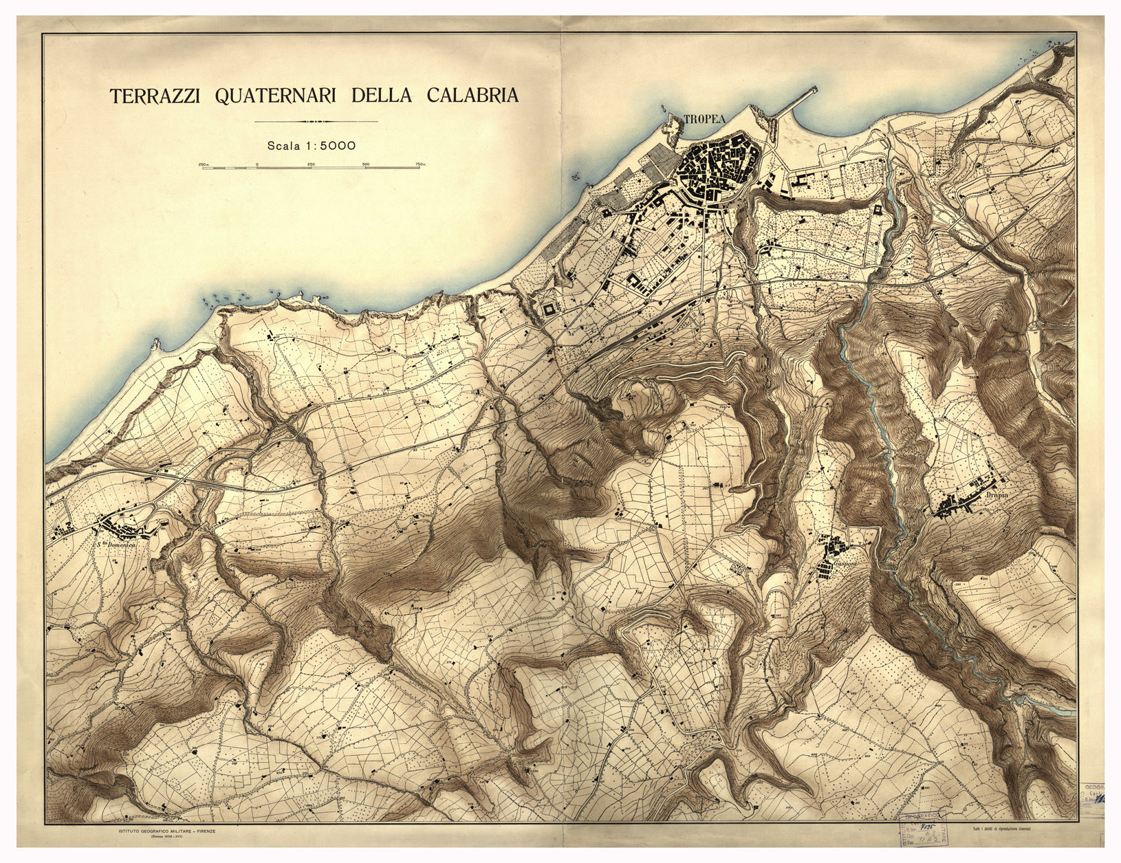 (N:16454) TERRAZZI QUATERNARI DELLA CALABRIA - TROPEA (B0001364) Carte ...