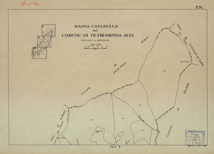 (N:12201) MAPPE CATASTALI D'ITALIA - PROVINCIA DI BERGAMO - Foglio A ...