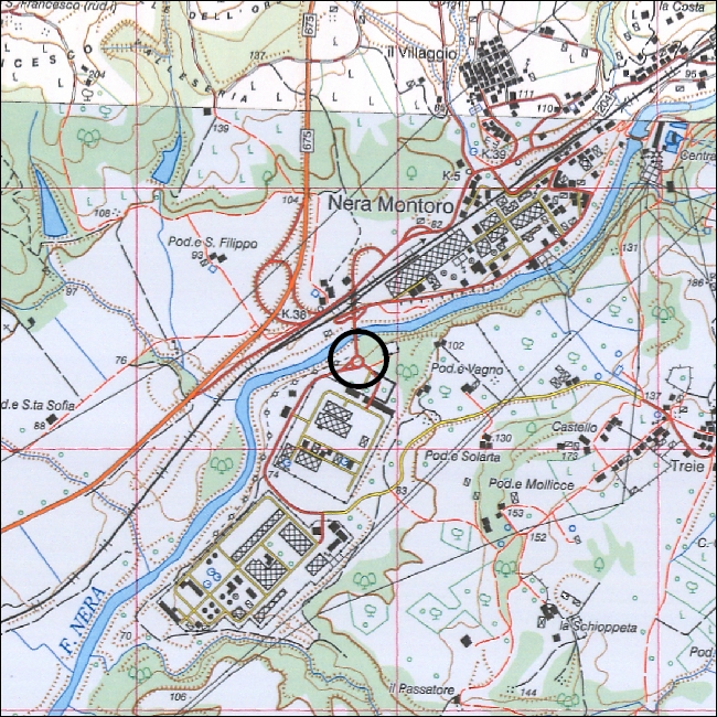 138623 NERA MONTORO - ZONA INDUSTRIALE (Ponte sul Fiume Nera) — IGM E ...